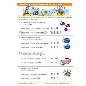 School Zone - Word Problems Workbook - 64 Pages, Ages 6 to 8, 1st Grade, 2nd Grade, Math, Picture Stories, Graphs, Calendars and Clocks, and More (School Zone I Know It!® Workbook Series)