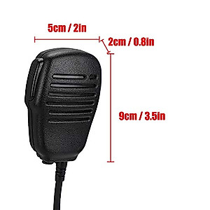 Speaker Mic for Yaesu Vertex Walkie Talkie VX-6R, VX-7R, VX-6E, VX-7E, VX-120, VX-127, VX-170, VX-246, VX-270, VX-177, VX-700, VX-710 etc,Waterproof and 360 Degrees Rotation PTT Hand Microphone