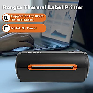 Rongta RP422 Thermal Shipping Label Printer, Desktop 4x6 Label Printer, Thermal Label Maker Compatible with Etsy, Shopify, Ebay, Amazon, FedEx, Support Multiple Systems