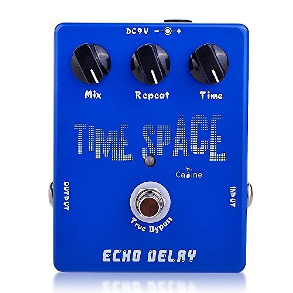 Caline Delay Effect Guitar Pedal Time Space Echo Electric Digital Pedal with 3 Switches Aluminum Alloy Housing CP-17