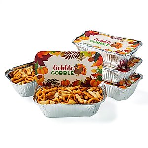 Fun Express Thanksgiving Leftover Disposable Containers (12 sets) - Sized For One Serving Per Container
