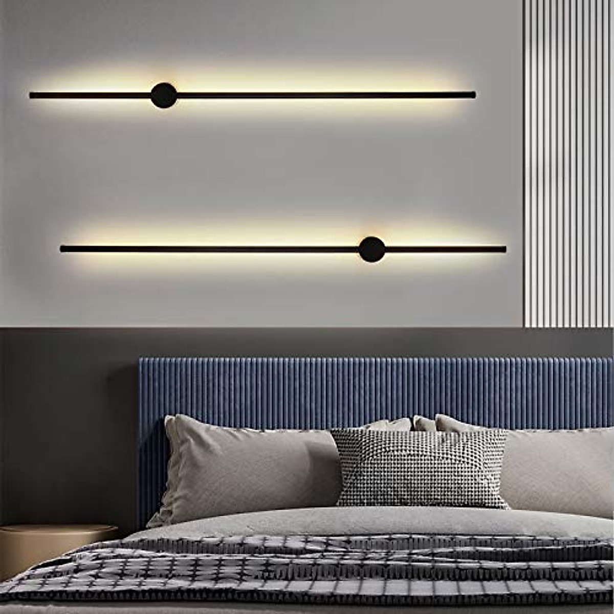 TFCFL 1Pc LED Linear Wall Lamp Modern Outdoor Long Strip Wall Mount Lighting Fixture IP67 Waterproof Garden Porch Sconce Lantern Sconces Luminaire/Bedroom Bedside Licht