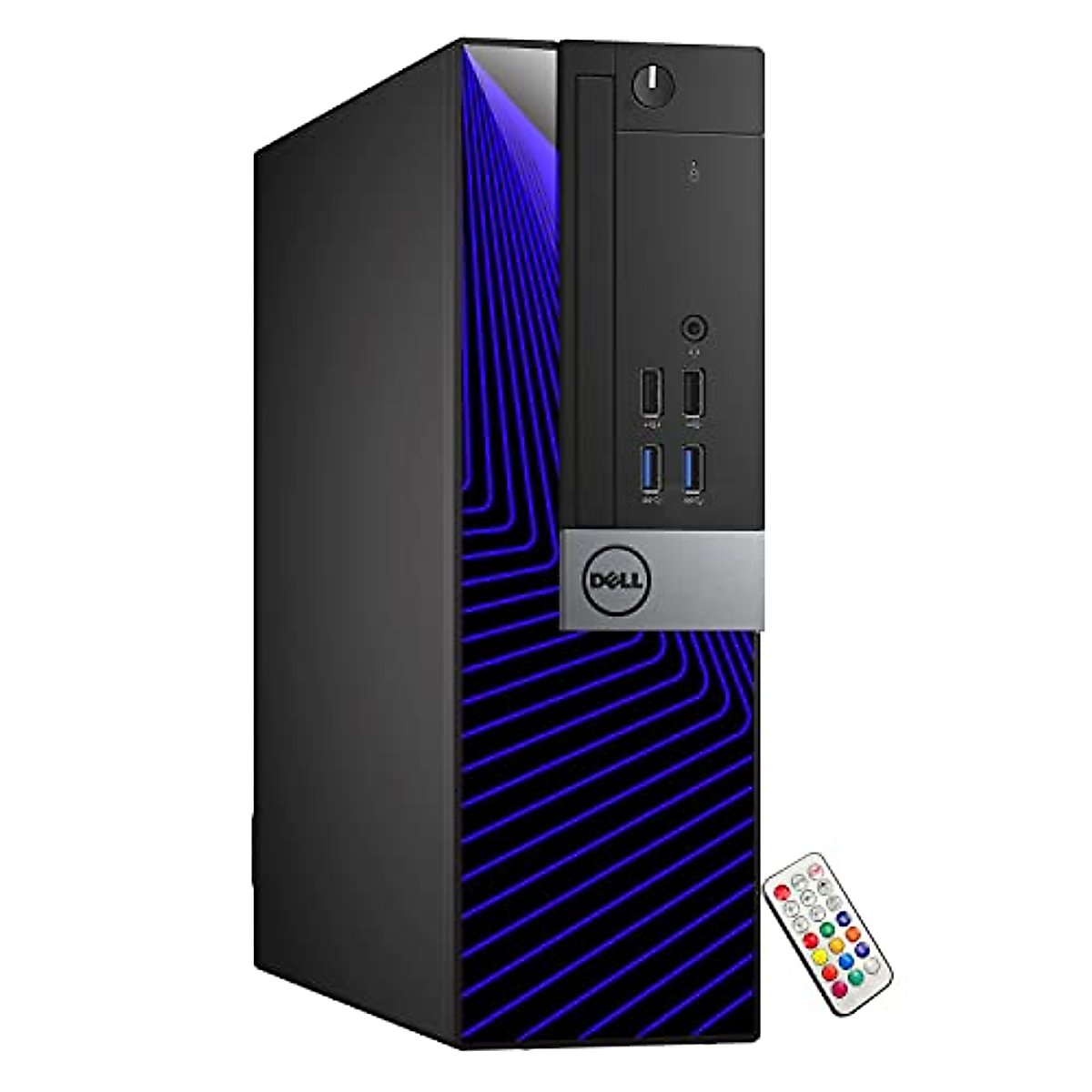 Dell OptiPlex Small Form Factor Desktop Computer with RGB Lights i7 6700 3.4 GHz 16GB RAM 512GB SSD Win 10 Pro WiFi, Keyboard & Mouse HDMI (Renewed)