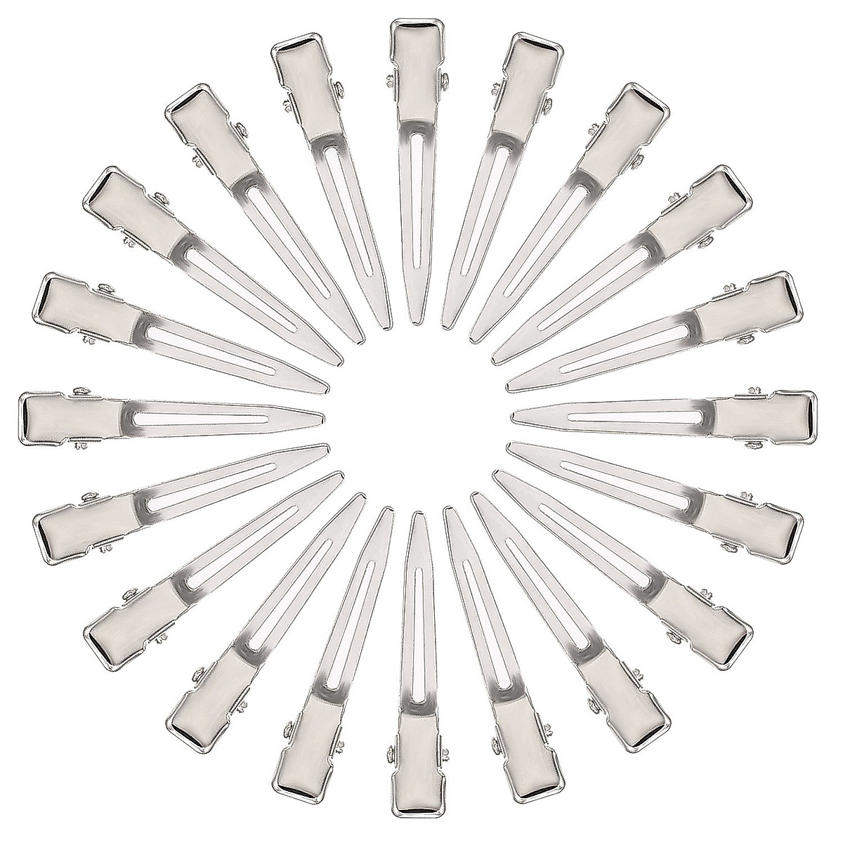 Hicarer 1.75 Inches Single Prong Hair Clips, 50 Pack - Durable Metal Alligator Clips for Dreads Lock Clips, Hair Extensions, Pin Curls, Hair Pins