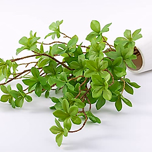 Heleze Artificial Greenery Stems Faux Branches with Leaves for Vase Fake Plants for Home Decor Indoor 26.3 Inch 3 PCS