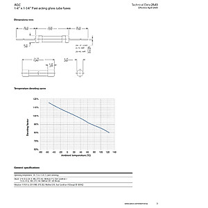 Bussmann AGC-10 AGC Series Fuse, Fast Acting, 10 Amp, 250V, Glass Tube, 1/4" x 1-1/4" (Pack of 5)