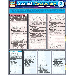 Spanish Vocabulary 2: Intermediate (Quick Study Academic)