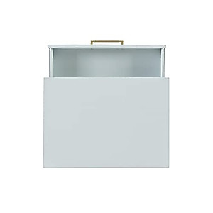 Linon Modern Ice Blue Gold Hardware Lennon Two Drawer Nightstand