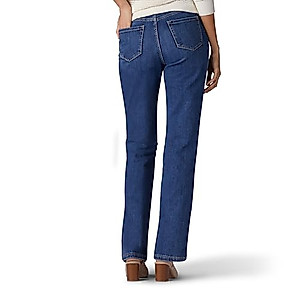 Lee Women's Missy Instantly Slims Classic Relaxed Fit Monroe Straight Leg Jean, Seattle, 12