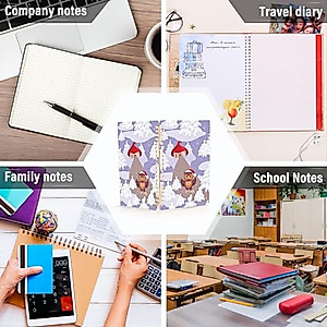 SPRIPORT Christmas Winter Owls Spiral Journal Notebook for Women Men A5 Memo Notepad Sketchbook with Durable Hardcover & 60 Pages Writing Journal for Journaling Notes Study School Work Boys Grils