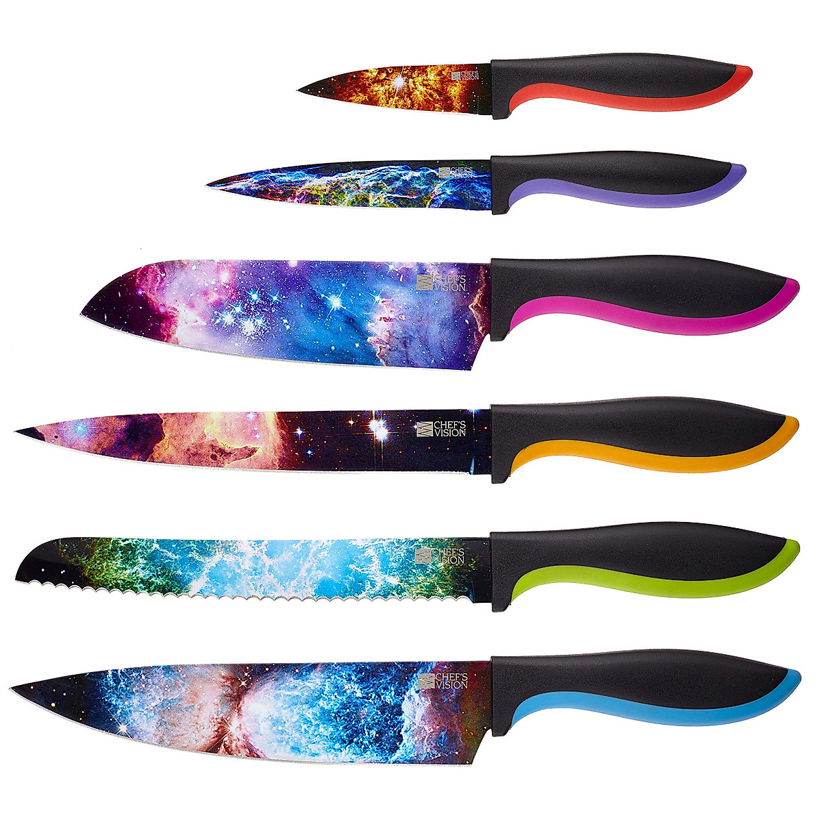 CHEF'S VISION Cosmos Knife Set Bundle With Masterpiece Knife Set
