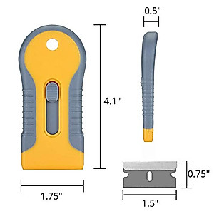 Bates- Razor Blade Scraper, 2 Pack, Razor Scraper Set with 30 Extra Blades, Razor Scraper, Window Scraper, Scraper Tool, Glass Scraper, Scraper Blades, Blade Scraper, Razor Blade Retractable.