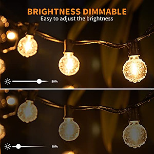 XMCOSY+ Smart Outdoor String Lights, 150Ft G40 Globe Patio Lights with 75 LED Bulbs, WiFi & APP Control, Work with Alexa, Extendable Waterproof Dimmable LED String Lights for Outside, Porch, Cafe