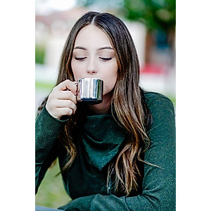 Real Deal Steel "Little Sipper 3 oz Insulated Espresso Cups - Premium Double Wall Set of 4 Demitasse