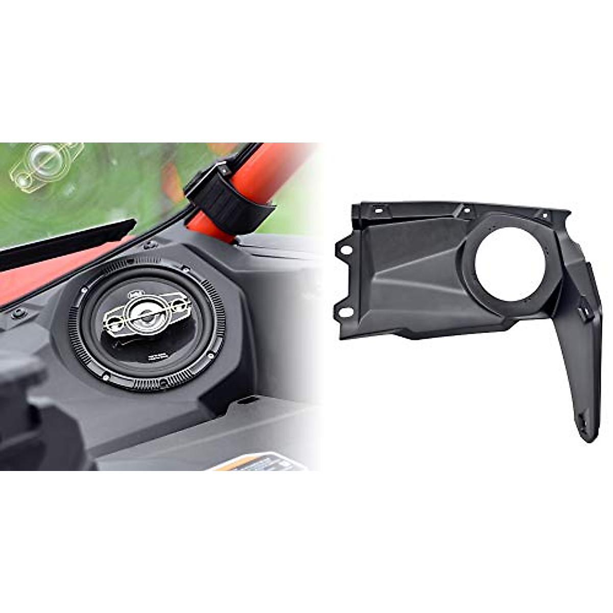 SAUTVS Front Dash Speaker Mount for Can Am X3, Front 6.5 inch Speaker Enclosure Panels for 2017-2022 Can-Am Maverick X3 / X3 Max Stereo System Accessories