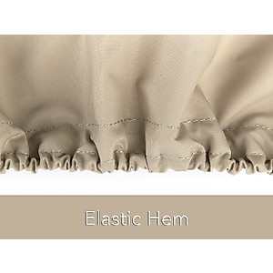 Covermates Square Patio Accent Table Cover - Patio Outdoor Furniture Cover, Water Resistant Outdoor Ottoman/Side Table Cover, Elite 300D Polyester, 24W x 24D x 18H, Khaki