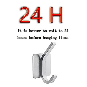 feliposi Towel Hook/Adhesive Hooks - Wall Hooks for Coat/Robe/Towels Stick on Bathroom/Kitchen 4-Pack, Waterproof Aluminum Alloy (Silver)