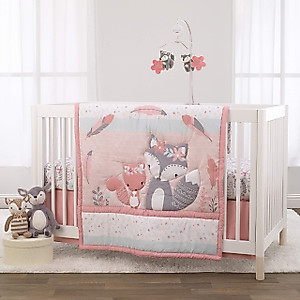 NoJo Little Love Desert Flower - Fox and Flowers Pink and Grey Musical Mobile