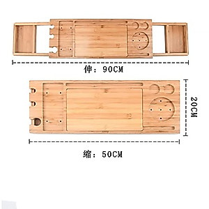 LIUYUNQI Bathtub Tray Extendable with Bath Tray Spa Caddy Organizer Tablet Holder Reading Rack Bathroom Accessories