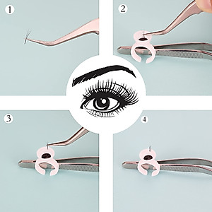 ZXMFDZ 300PCS Glue Rings for Eyelash Extensions Lash Glue Rings Lash Glue Holder Lash Extension Eyelash Extension Supplies Plastic Pigment Ring Cups