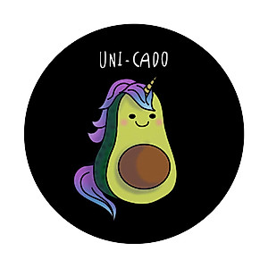 Uni Cado Unicorn Avocado Womens Vegan Avo Lover Gift PopSockets Swappable PopGrip