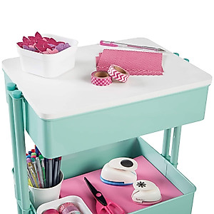 Recollections White Lexington Wood Cart Topper Includes Removable Wooden Tabletop, Compatible with the Lexington Cart - 1 Pack