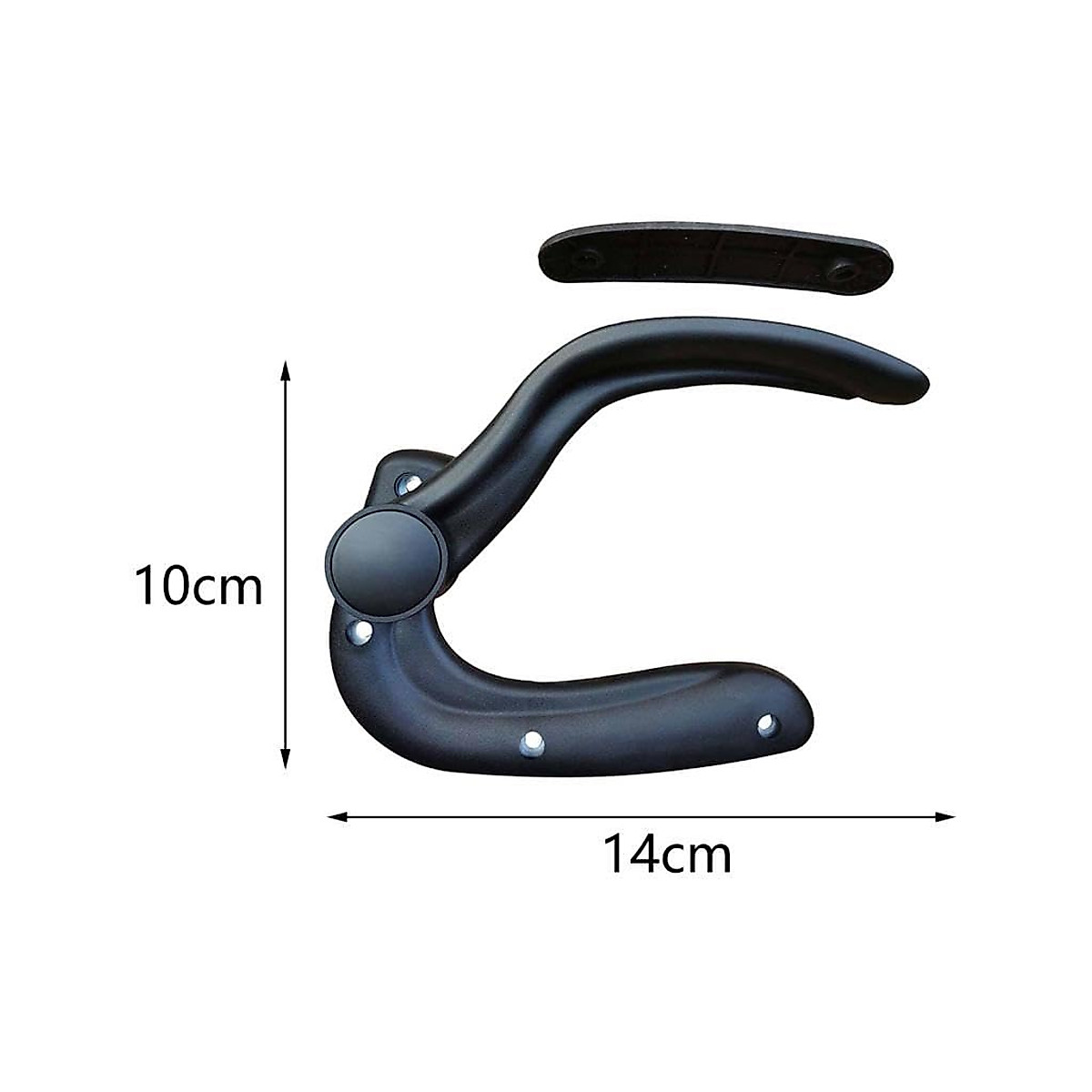 harayaa Office Chair Adjustable Armrest Pair Support Arms and Elbow Replacements with Mount Screws Comfort with Pads Gaming Chair Armrest Pads, Black