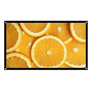 Projection Screen 16:9, Silvosid Foldable Portable Movie Screen 100 Inch Support Double Sided Projection for Home Theater Outdoor Movie Night Indoor