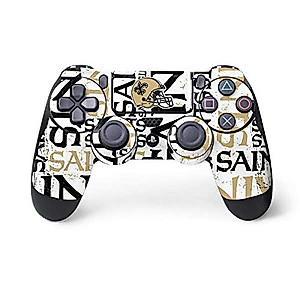 Skinit Decal Gaming Skin Compatible with PS4 Controller - Officially Licensed NFL New Orleans Saints - Blast Design
