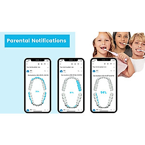 Blu Smart Bluetooth Enabled Kids Toothbrush with Live Tracking App to Teach Children Healthy Brushing Habits, Share Results with Your Dentist, Wireless Rechargeable Electric (Pink)