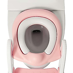 Toddlers Potty Training Toilet Girls, Kids Potty Chair Step Stool, Potty Seat Toilet Step Stool Ladder Fedicelly (Pink)