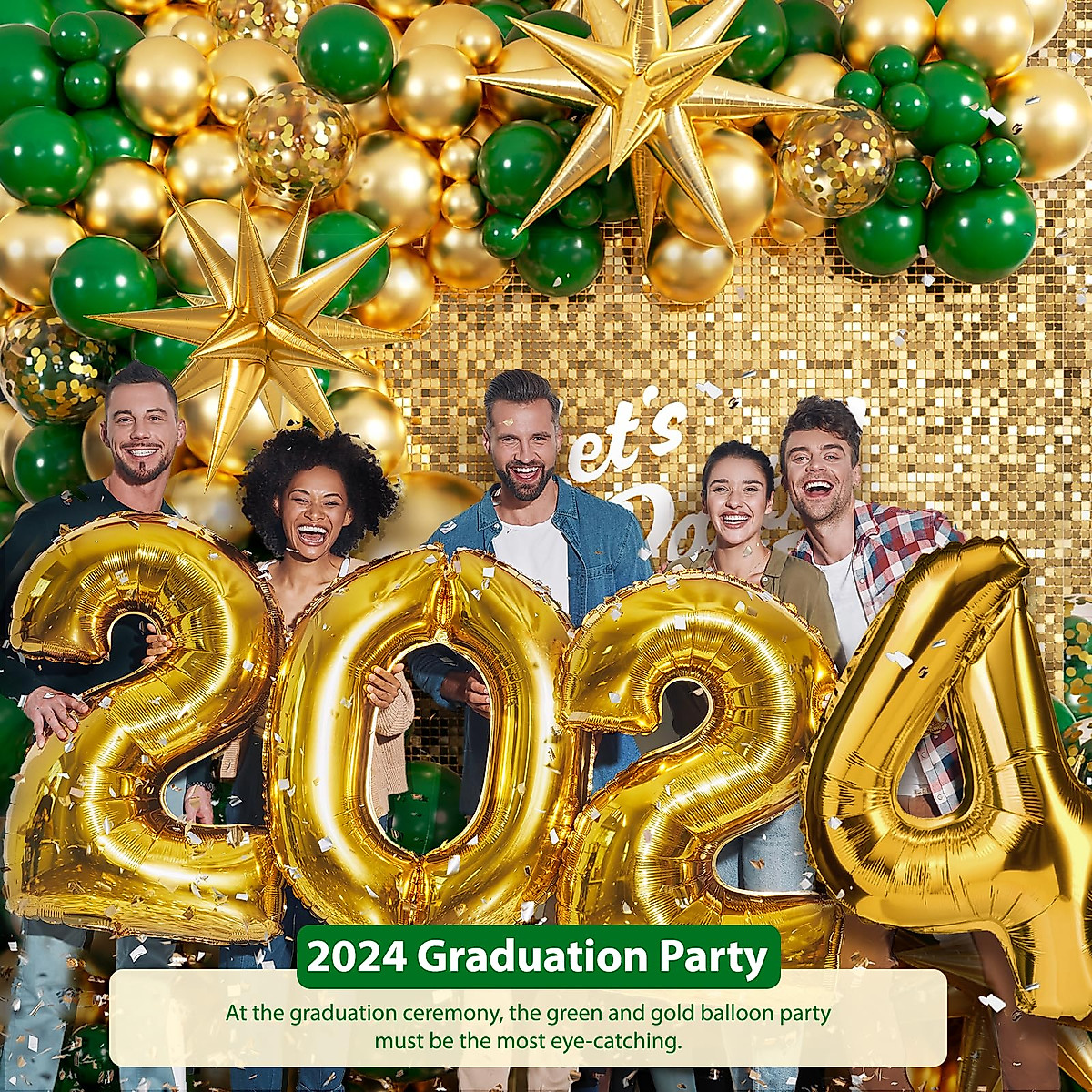 Green and Gold Balloon Arch Kit, Forest Dark Emerald Green Balloons Metallic Gold Balloons for Birthday Forest Theme Baby Shower Wedding Graduation Party Decorations