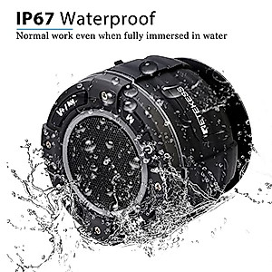 Retekess TR622 Shower Radio Bluetooth Speaker,Waterproof Wireless Bathroom FM with Suction Cup,Light Show, for Shower Beach Swimming