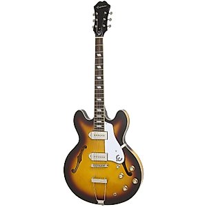 Epiphone Casino Archtop Hollowbody Electric Guitar, Vintage Sunburst
