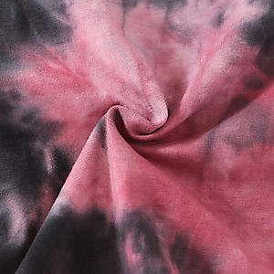 Suranne Baby Toddler Boy Outfits Tie Dye T-Shirt + Shorts Summer Set 2Pcs Galaxy Red 1-2T