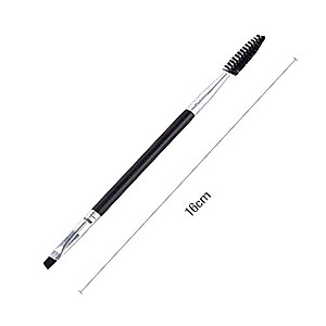 Osinee Duo Eyebrow Brush with Spoolie & Slant Tip Tweezers & Curved Blades Scissors,for Eyebrow Eyelash Extensions,Eyebrow Grooming Set