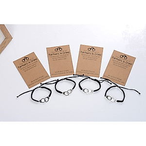 RAYSTAR Best Friend Bracelets for 4 Partners in Crime Women Girls Gifts for Handcuff Matching Best Friend Friendship BFF Bracelets for 4