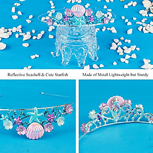 Didder Mermaid Themed Party Outfit: Sash, Crown and Decorations for Girls