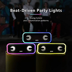 Bluetooth Speaker, DOSS SoundBox Pro+ Wireless Speaker with 24W Stereo Sound, Punchy Bass, IPX6 Waterproof, 15Hrs Playtime, Wireless Stereo Pairing, Multi-Colors Lights, Speaker for Home,Outdoor-Black