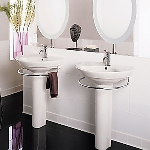 American Standard 0268.400.020 Ravenna Contemporary Design Pedestal Sink Top and Leg with 4-Inch Center Faucet Spacing, White