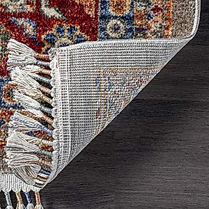 nuLOOM Romee Medallion Tasseled Runner Rug, 2' x 6', Beige