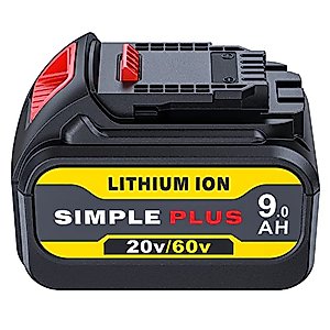 Replace for DeWalt DCB606 DCB609 20V/60V MAX 9.0Ah Battery Compatible with DeWalt 20V/60V Power Tools, Replace for dewalt 20V/60V Battery DCB612 Compatible with DeWalt 20-60v Battery Chargers