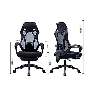 ZHAOLEI Ergonomic Office Chair, High-Back Swivel Mesh Chair, with Footrest, Height Adjustable Seat, Breathable Mesh Back