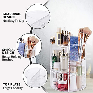 360 Rotating Makeup Organizers, Acrylic Makeup Organizers Bathroom Lazy Susan Organizer 360 Organizer Makeup Spinning Cosmetics Organizer Perfume Organizer for Cosmetics, Brushes, Creams - Clear