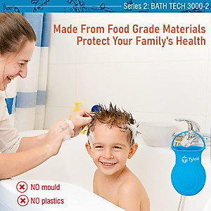 Tylola Showers-Bathtub Faucet Ball Water Filter. Zeolite Detox-Ionic Detox Bath,Remove Fluoride&Heavy Metal,Hard Water Softening.Silicone Shell,Skin-Friendly.2 Filter Cartridges.Bath Tech 3000-2