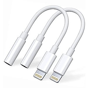 Lightning to 3.5mm Headphone Jack Adapter, Apple MFi Certified Digital Hi-Fi Audio Earphone Connector for iPhone 12/12 Pro Max 11 Pro/XS/XR/X/8 7 SE, iPad Pro Mini, Support iOS 10~14.4 and Later
