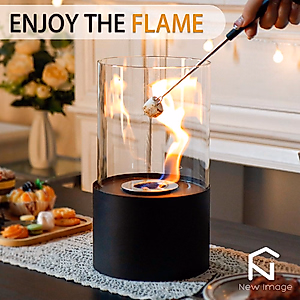 Tabletop Fire Bowl Pot|Indoor/Outdoor Portable Tabletop Fireplace–Clean-Burning Bio Ethanol Ventless Fireplace