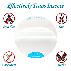 48 Pcs Fly Trap Refill Glue Boards for Mosquito Zapper 3.4" Indoor Insect Trap Refills Glue Pads Flea Trap Replacement Sticky Pads for Mosquitoes Lamp Compatible with 3.4" Katchy Duo Mosquito Killer