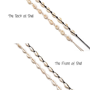 Qceasiy Sea Shell Necklace Choker For Women Summer Beach Natural Cowrie Shell Necklace(Begie Rope)