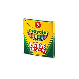 Crayola Large Crayons - Assorted (8 Count), Giant Crayons for Kids & Toddlers, Ages 2+